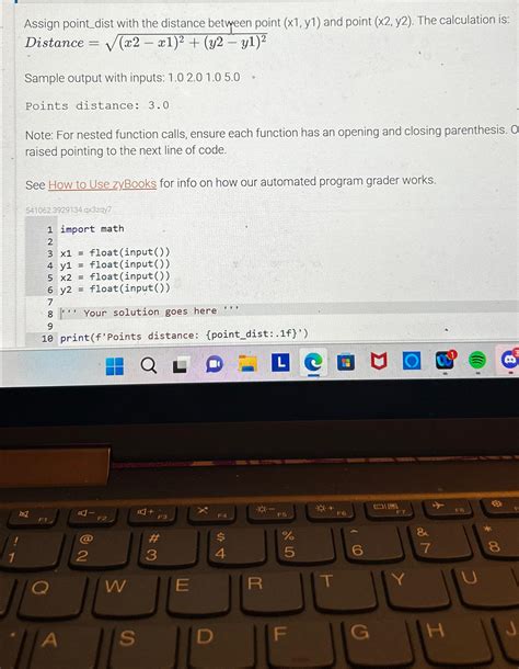 solved assign point dist with the distance between point