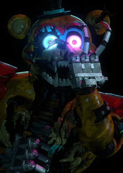 C4d Shattered Glamrock Freddy Poster By Blackroseswagz On Deviantart