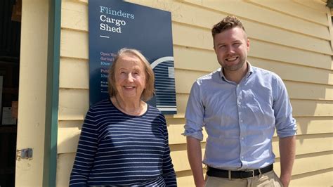 Chris Brayne Visits Flinders Cargo Shed And Pier Flinders Village