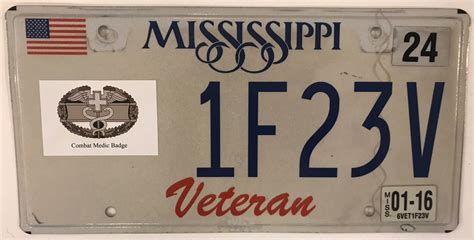 Combat Medic Badge License Plate