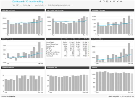 Dashboard 13 Months Rolling Cxo Catalog