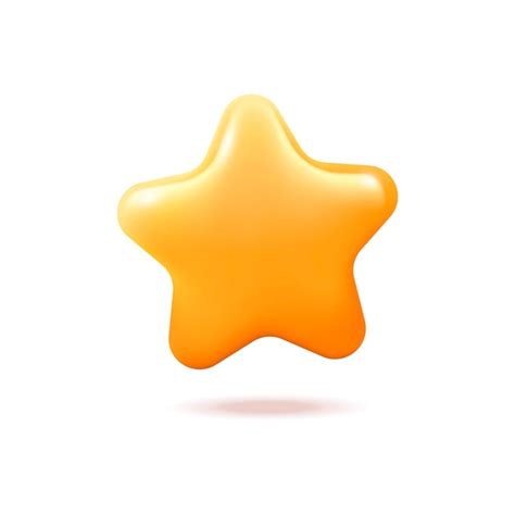 등급 골드 스타 3d 벡터 일러스트 레이 션 네트워킹 사이트 또는 흰색 배경에 고립 된 만화 스타일의 응용 프로그램에 대 한 소셜 미디어 아이콘 온라인 커뮤니케이션