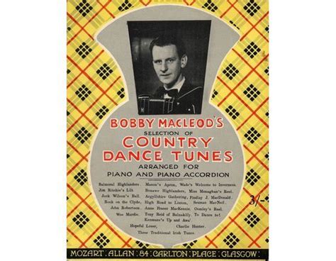Bobby Macleods Selection Of Country Dance Tunes Arranged For Piano And Piano Accordion Only £