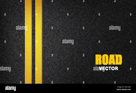 Double Yellow Line And Road Tarmac Stock Vector Images Alamy