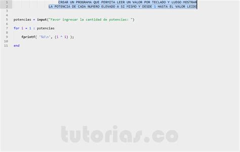 Ciclo For Matlab Potencias Self Consecutivas