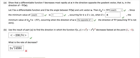 Solved A Show That A Differentiable Function F Decreases