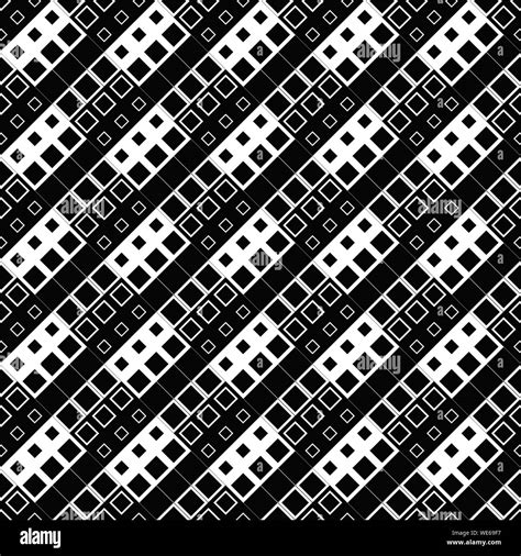 Seamless Square Pattern Background Geometrical Repeating Abstract Black And White Vector