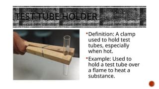 Sciencelabequipmentdefinitionsexamplespptx
