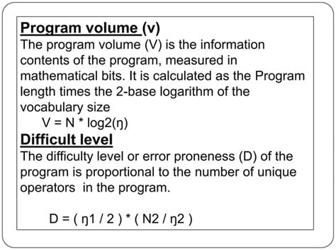 Halstead Software Science Measures Pptx Computer Software And Applications Computing