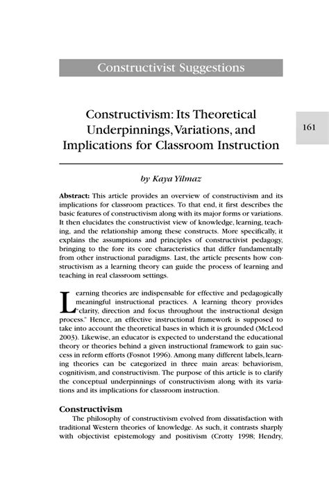 Piaget Constructivism Theory Pdf Ph
