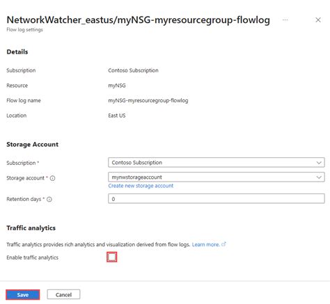 管理 Nsg 流日志 Azure Network Watcher Microsoft Learn