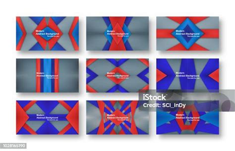 추상 빨간색과 파란색 소재 디자인 표지 서식 파일 웹 디자인 및 안내 책자에 대 한 회색 배경에 텍스트 복사 공간 벡터 일러스트입니다 0명에 대한 스톡 벡터 아트 및 기타