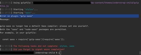 Error In Plugin Gulp Sass When Running Gulp Styles Stack Overflow