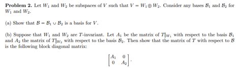 solved let t be a linear endomorphism on a vector space v