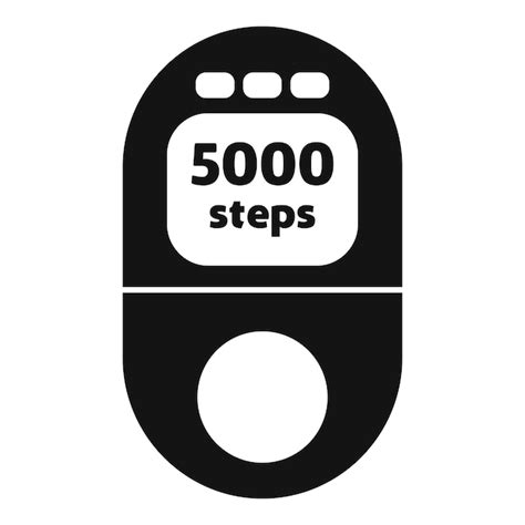 Premium Vector Pedometer Showing 5000 Steps Icon Simple Style