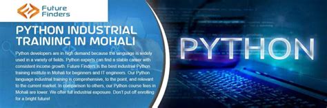 Python Industrial Training In Mohali