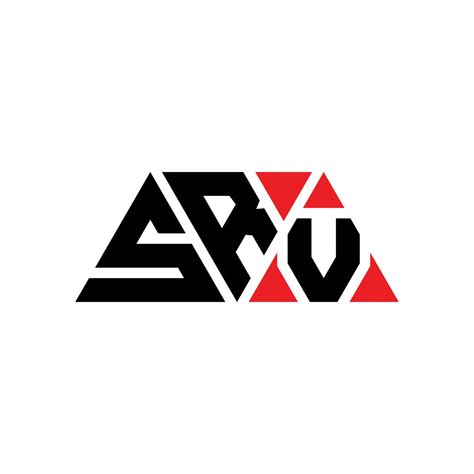 Srv Triangle Letter Logo Design With Triangle Shape Srv Triangle Logo