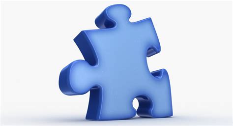 짜낸 퍼즐 파란색 3d 모델 19 Max Fbx Obj 3ds Free3d