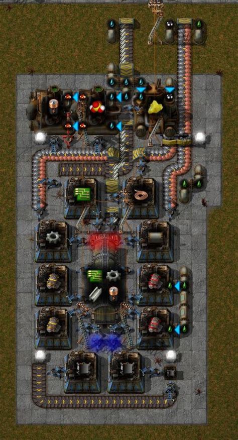 Compact Modular Factory For Engines And Flying Robot Frames Factorio