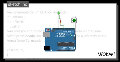 led botão Wokwi ESP32 STM32 Arduino Simulator