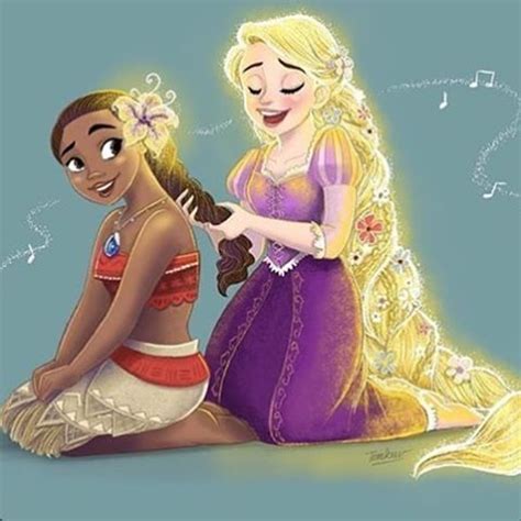 Moana Or Rapunzel Disney Princess Art Disney Crossovers Disney Artwork