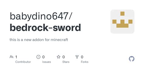 GitHub Babydino Bedrock Sword This Is A New Addon For Minecraft