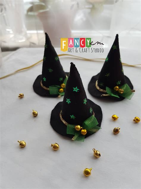 Mini Witch Hat Ornament Handmade Witch Hat Halloween Felt Etsy