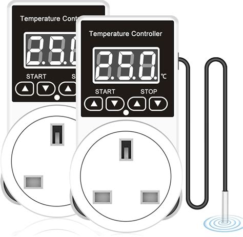 YOYIAG Pcs Temperature Controller Plug V Digital Thermostat Plug With Water Proof