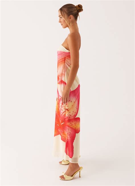 Darcy Maxi Dress Yellow Floral Peppermayo Uk