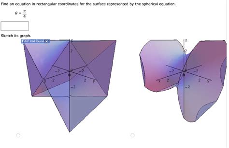 solved find an equation in rectangular coordinates for the