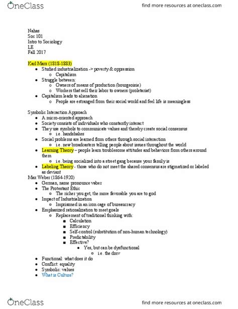 Soc 101 Lecture Notes Fall 2017 Lecture 3 Labeling Theory