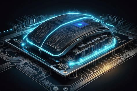 premium photo artificial cyber brain for neural networks design