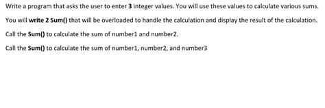 Solved Write A Program That Asks The User To Enter Integer Chegg