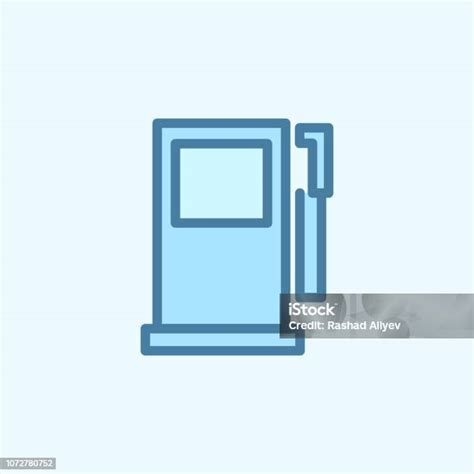 휘발유 충전 기계 분야 개요 아이콘입니다 2 색상 간단한 아이콘의 요소입니다 웹사이트 디자인 및 개발 응용 프로그램 개발에 대 한 얇은 라인 아이콘 프리미엄 아이콘 0명에