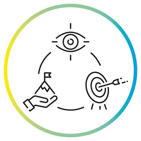 Premium Vector Vision Mission Icon Concept Goal Company Value