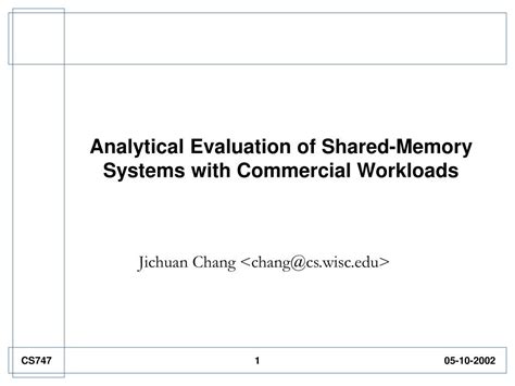 ppt analytical evaluation of shared memory systems with commercial