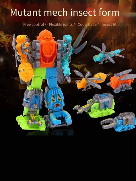 1pc Five In One Deformation Insect Robot Model Random Style Insect