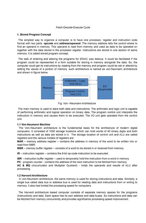 Fetch Decode Execute Cycle Fetch Decode Execute Cycle Stored Program