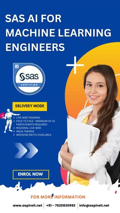Aspire Techsoft Academy On Linkedin Sas Ai For Machine Learning Engineers Certification Course