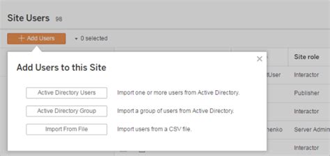 Add Users To A Site Tableau