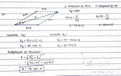 Solved Determine The Magnitude Of The Resultant Vector Of Two Forces Course Hero