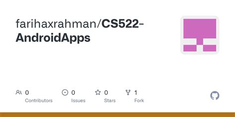 Github Farihaxrahmancs522 Androidapps