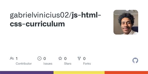 Github Gabrielvinicius Js Html Css Curriculum