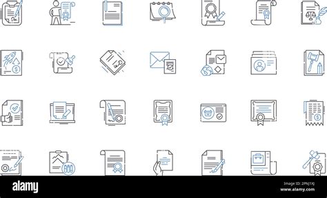 Recognition Line Icons Collection Stock Vector Image Art Alamy
