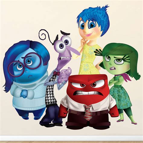 Removable Inside Out Joy Sadness Anger Fear And Disgust Decor Design Vinyl Home Wall Art Decal