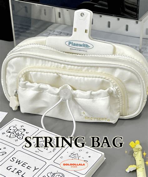 11 할인 수납짱짱 스트링 포켓 필통 펜슬 케이스 신학기 대학생 수험생 디자이너 고등학생 중학생 여행 화장품 파우치 필통 용품 에이블리