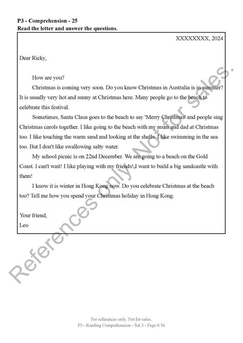 📙 P3 Comprehension Set 3 Exercise Mamaloveprint 幼兒工作紙