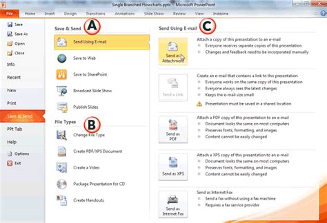 File Types File Menu And Backstage View Save And Send Tab In