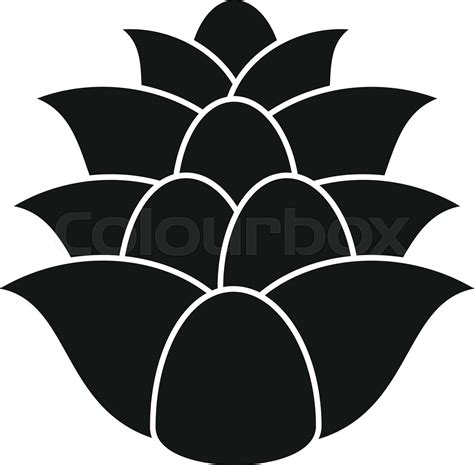 Nature Pine Cone Icon Simple Style Stock Vector Colourbox