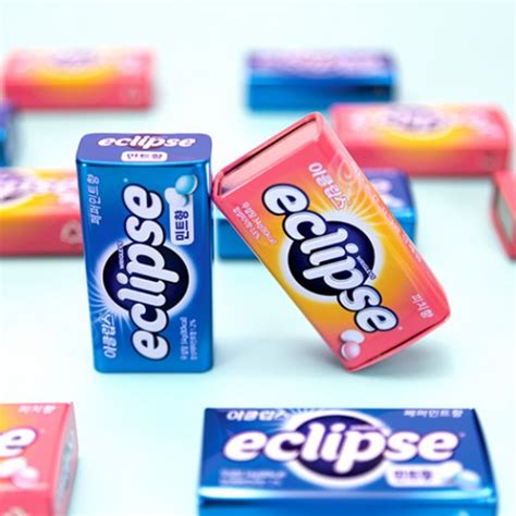 Eclipse Peach Mint Flavored Candy 34g X 8 Tin Case Candy Wrigley Korea